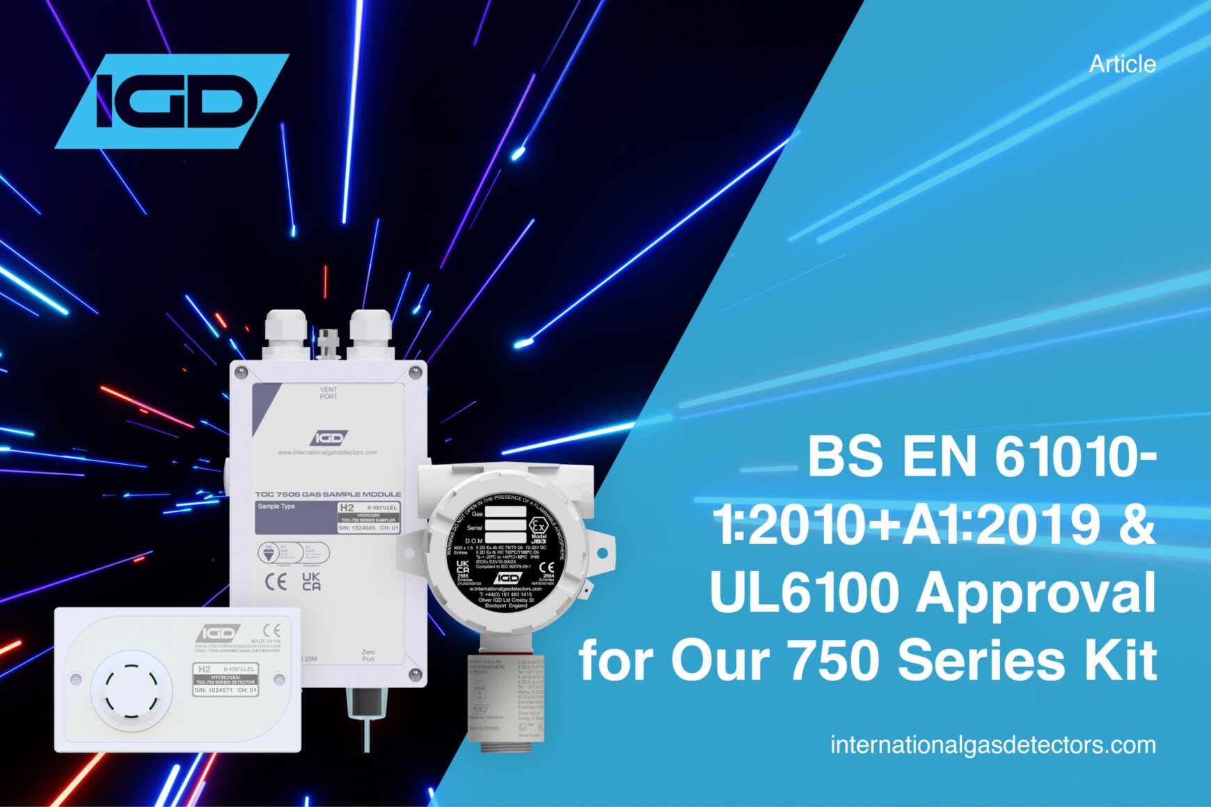 BS EN 61010 and UL6100 approval for our 750 series of kit